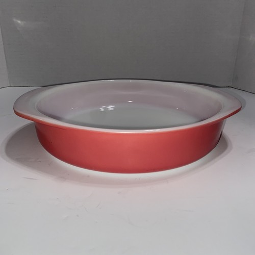 PYREX Pink 221 Round Baking Dish Pie Cake Pan 8” Shiny Excellent ...