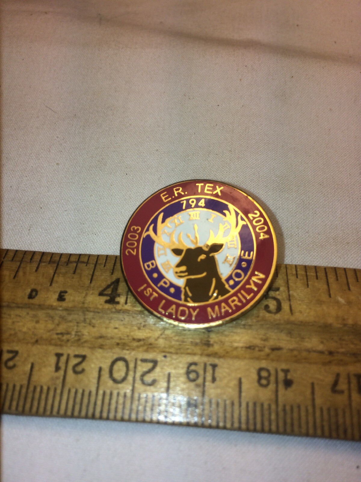 Santa Ana Ca.Elks Lodge #794 Pin .ER ,Tex 1st Lady Marilyn 2003-04. | eBay