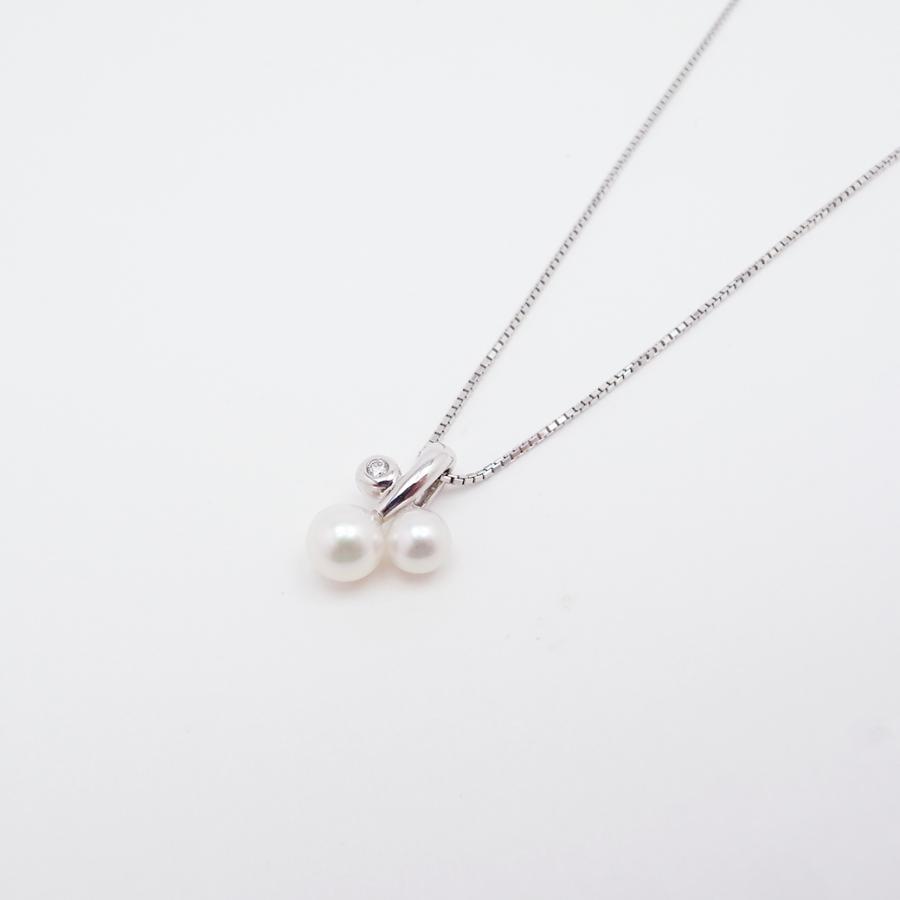 Tasaki Logo TASAKI 18kt White Gold Balance Note Collection Line Akoya