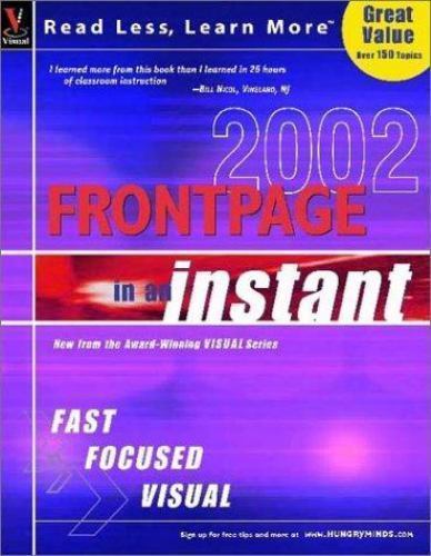 In an Instant Ser.: Frontpage 2002 in an Instant by Ruth Maran and ...