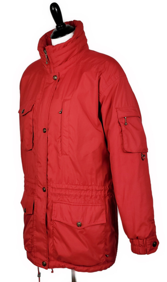 VTG~Obermeyer~Women 10~TIMELESS Red Thermolite Plus Full Zip & Snap Ski ...