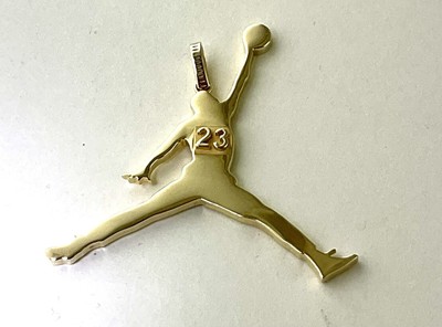 10k Yellow Gold Custom Made Michael Jordan Jumping Man Pendent | eBay