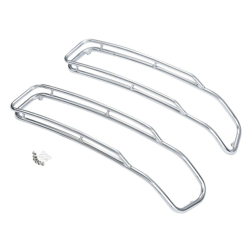 Chrome Saddlebags Lid Top Rails Trim Rack Guard Fit For Harley Touring ...
