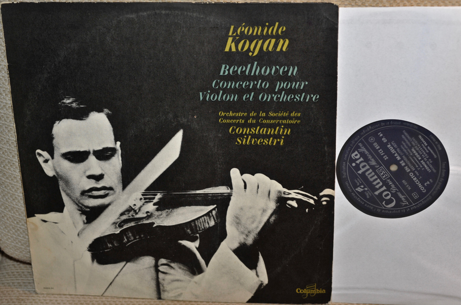 LEONID KOGAN*BEETHOVEN: violin concerto*C.Silvestri *COLUMBIA FCX 850 ...