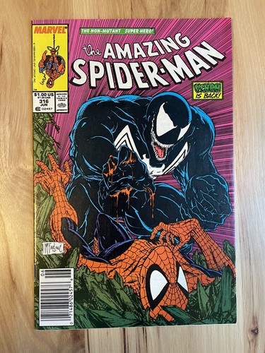Amazing Spider-Man #316, NICE, Newsstand; 1st Venom Cover, McFarlane | eBay