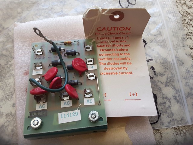 Dover Elevator Rectifier 250-1000v With 3 Amp Diodes P/n 114129 for ...