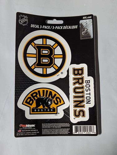 Boston Bruins 3-Pack Die-cut Decals Stickers Sheet Measures 5" x 7" New ...