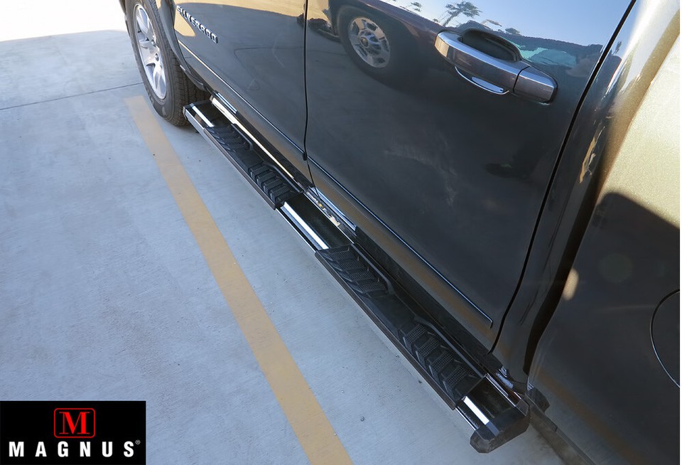 Chrome Nerf Bar Steps For 07-18 Silverado Sierra Double Cab | eBay