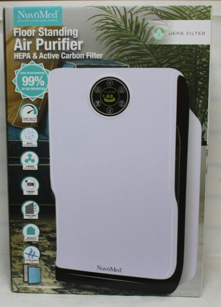 Nuvomed Floor Standing Air Purifier 450 Sq Ft Room Capacity - MSRP $195 ...