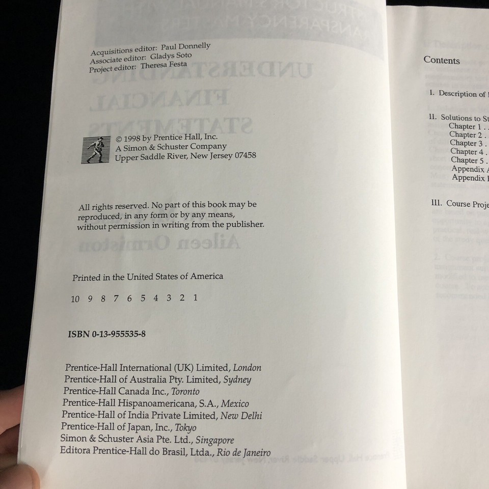 Understanding Financial Statements Lyn Fraser 5th Ed Instructors Manual ...