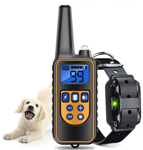 800m Waterproof Dog Pets Training Collar Rechargeable Electric Shock ...