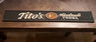 Tito's Hand Made Vodka Rubber Rail Runner Bar Mat 22.25"x3.25" | eBay