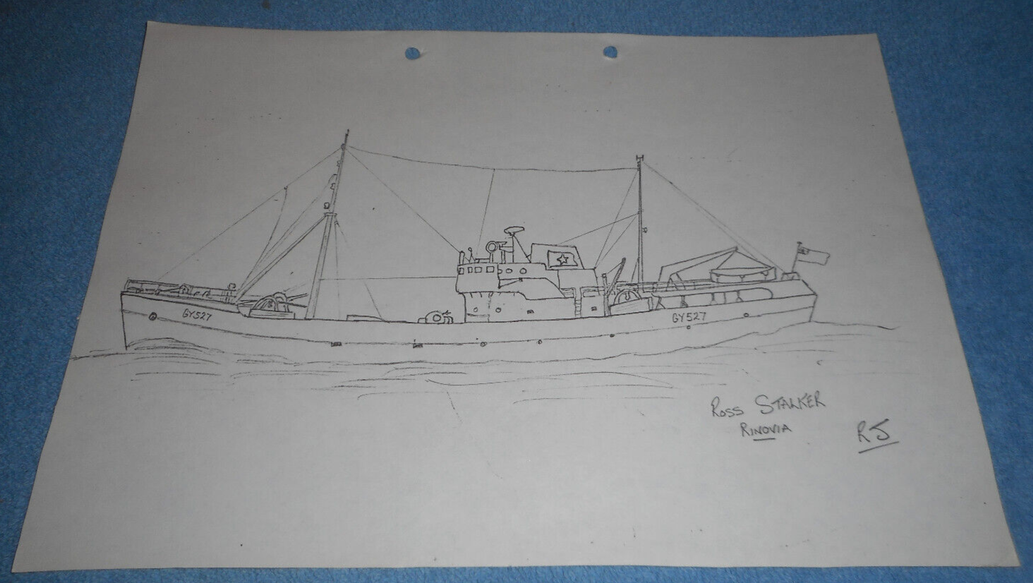 Fishing Boat Drawing Sketch Copy Grimsby Trawler Rinovia AKA Ross ...