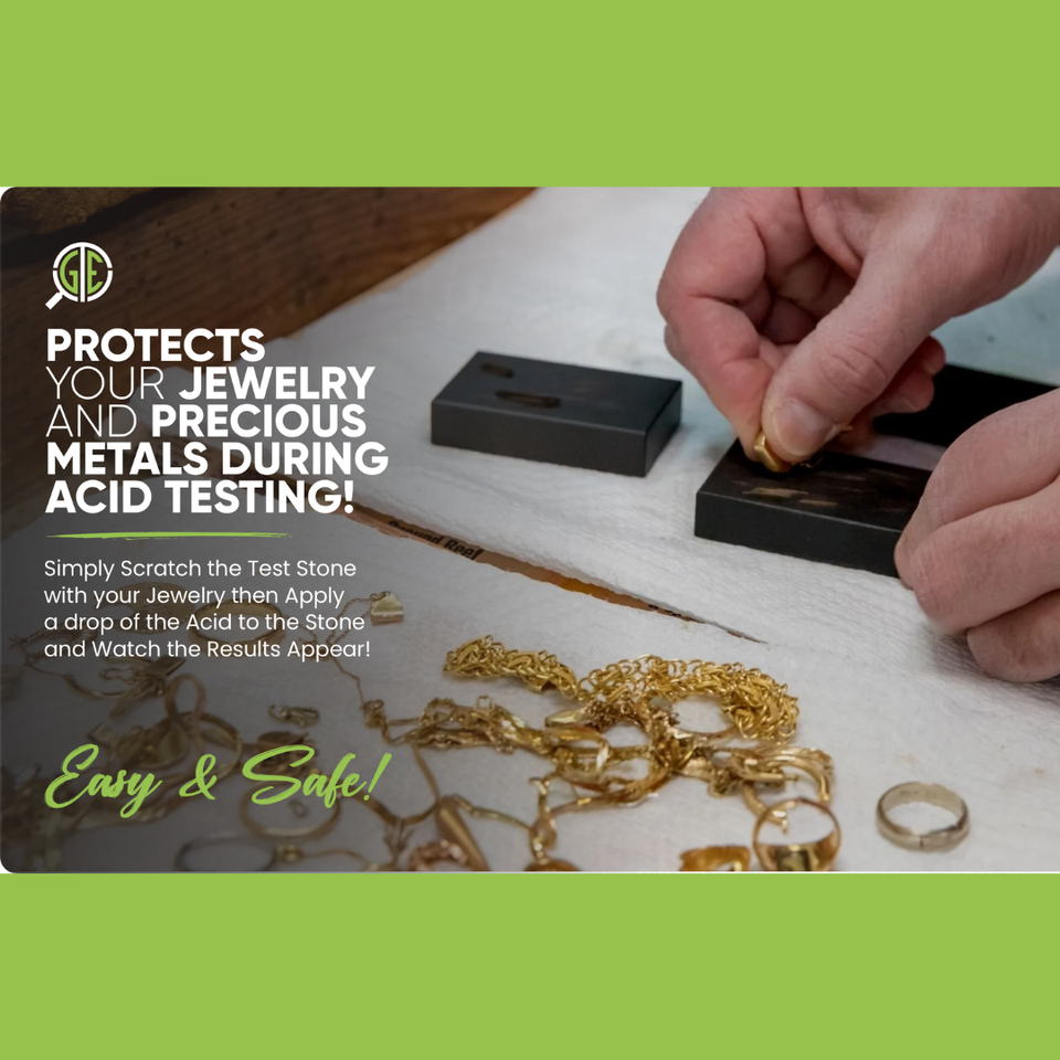 GOLD SILVER Test Acid Tester Kit 10k 14k .999 .925 Sterling Testing ...