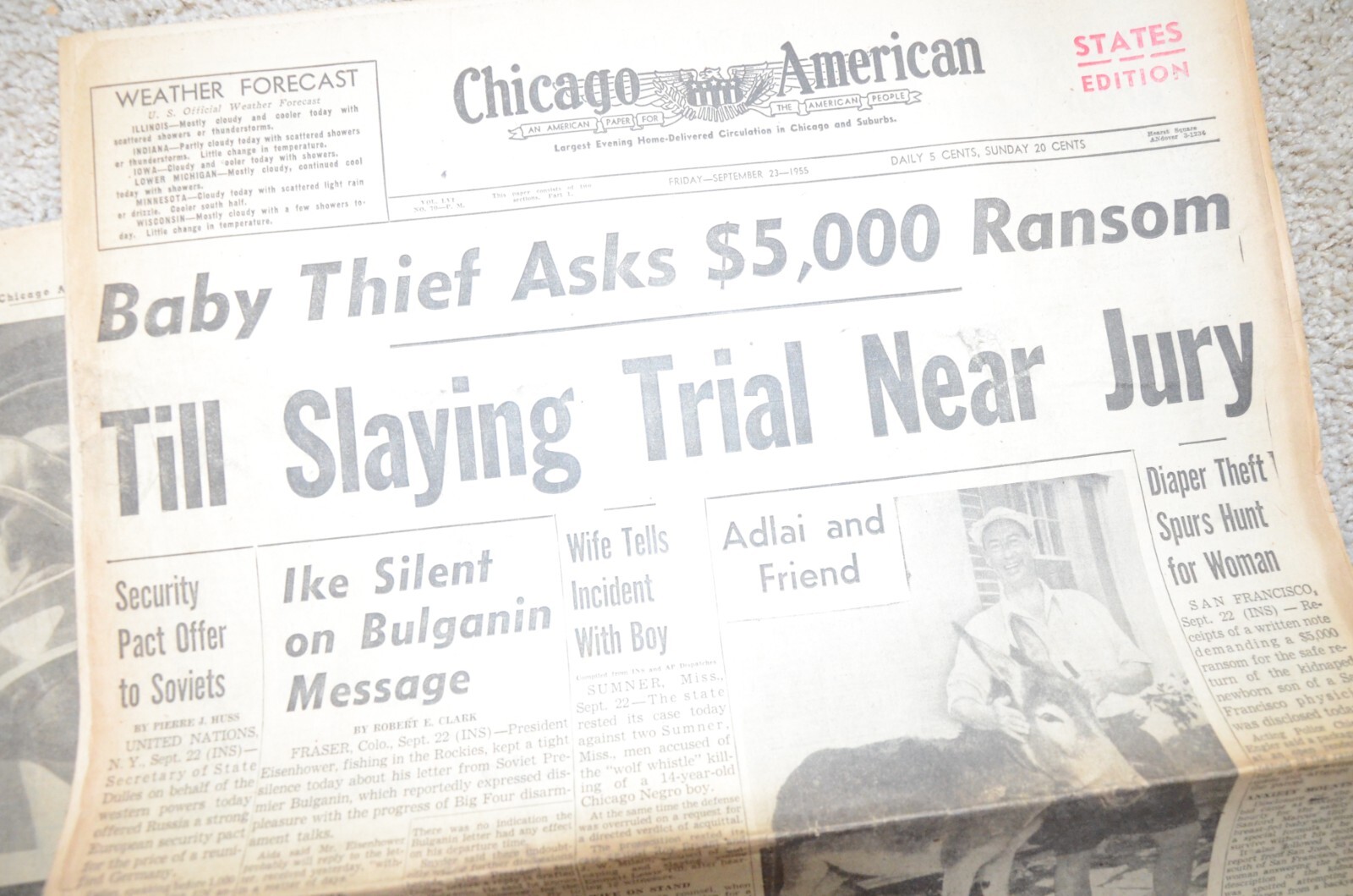 Emmett Till Newspaper Headlines