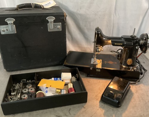 Vintage Singer 221 Featherweight Sewing Machine Bundle | eBay