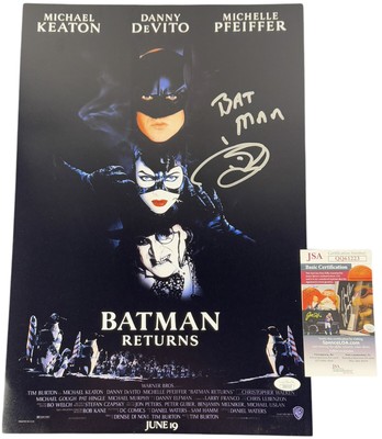 DAVID DAVE LEA signed 12x18 Poster BATMAN RETURNS Stuntman Michael ...