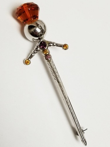 Vintage WBS Ward Brothers Sterling Silver Citrine Scottish Kilt Dirk Pin Brooch | eBay