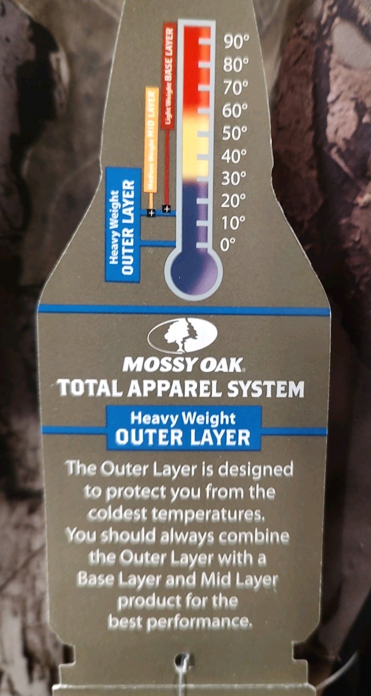 Men's Large Mossy Oak camouflage pullover. Heavy Weight Outer Layer ...