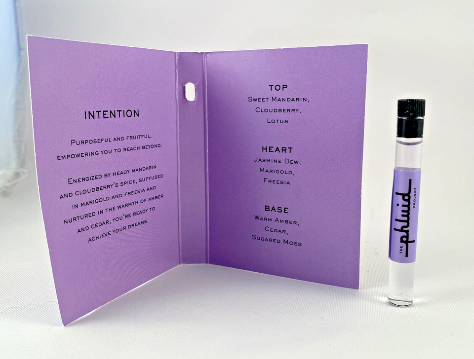 The PHLUID PROJECT INTENTION Gender-Free EDP Sample 1.5 ml NEW Vegan | eBay