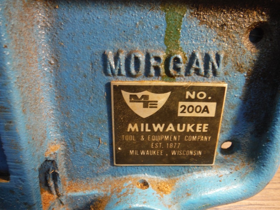 Vtg Morgan Vise Co Model 200A Woodworking Tool Under Bench Mount ...