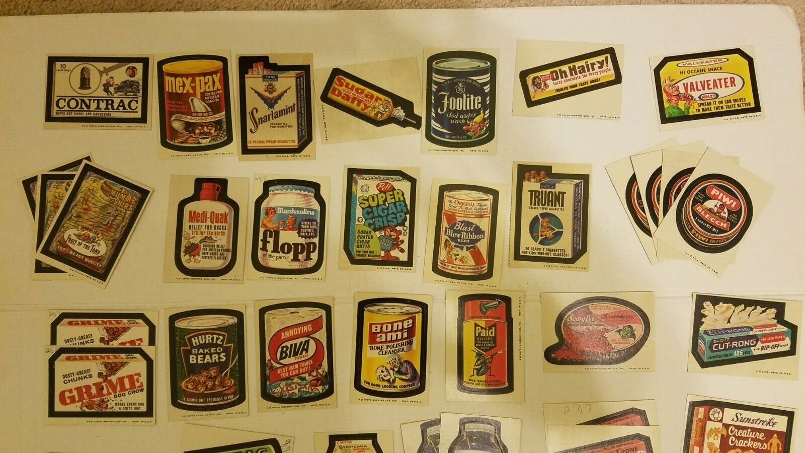 Vintage Lot of 71 Topps Wacky Packs Stickers from the 70s, 6th-9th ...