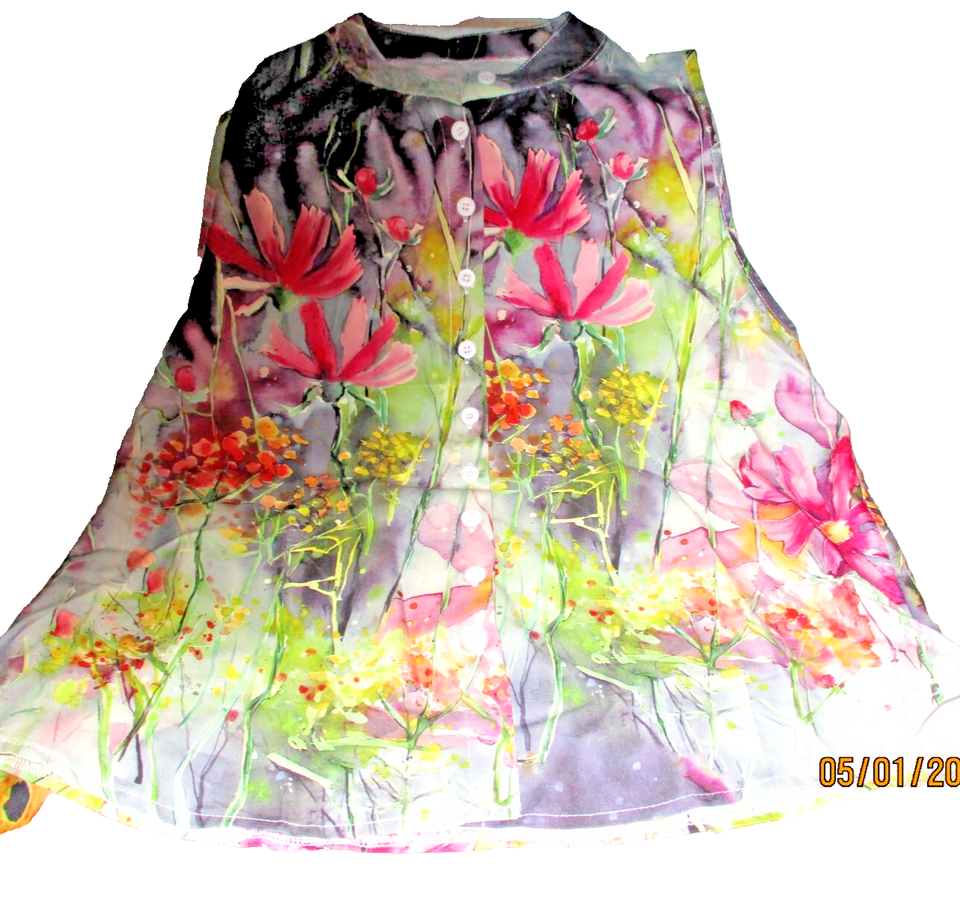 Temu LOT 2 Women shirts SIZE LARGE L Floral print SEE PHOTOS *NEW ...