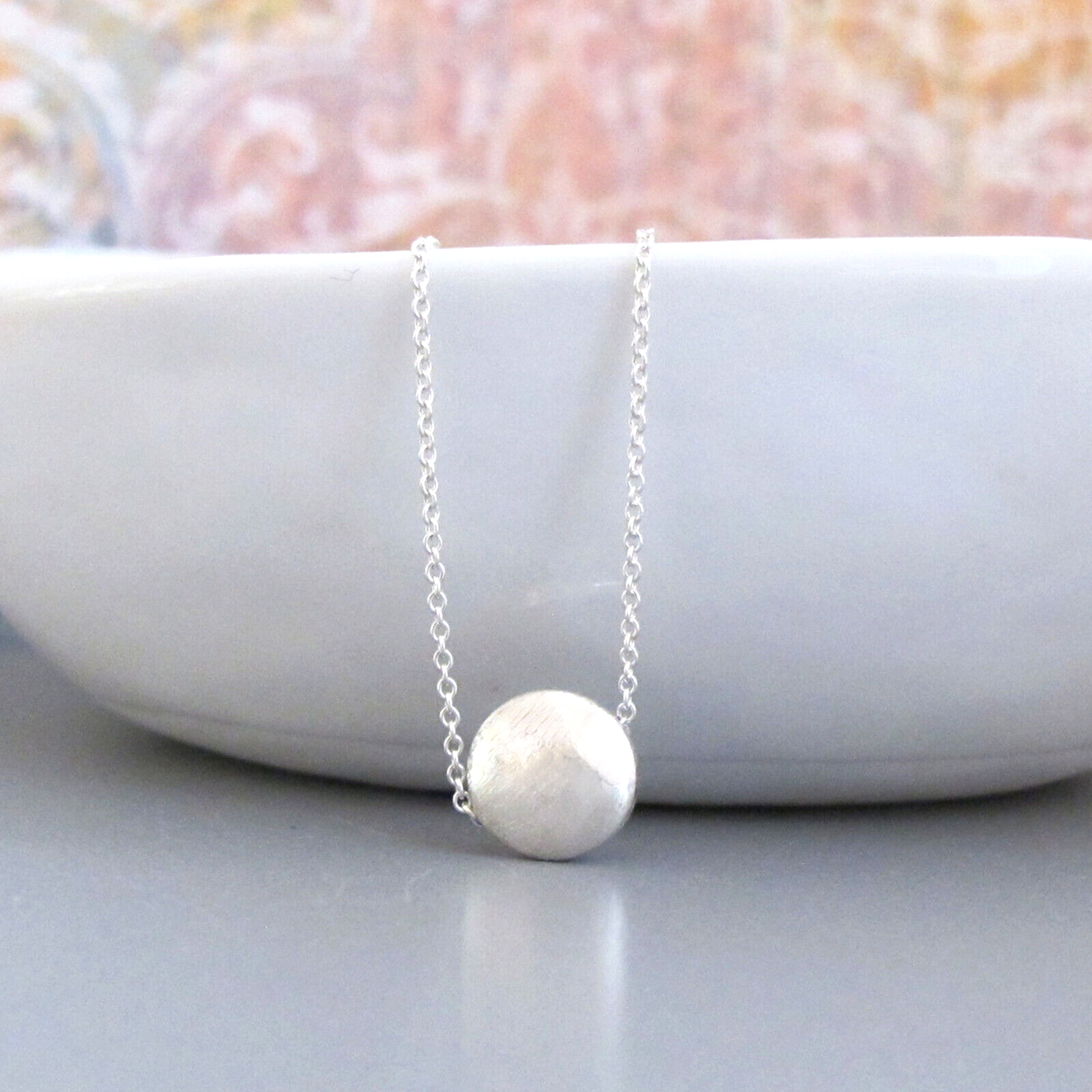 djs Sundance Sol Brushed Sterling Silver Coin Moon Chain Necklace Lk ...