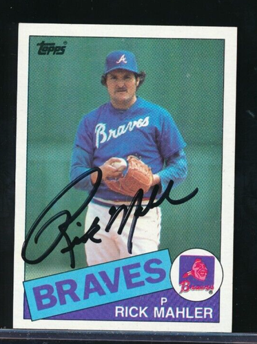 1985 Topps #79 Rick Mahler signed auto autograph deceased strong eye ...