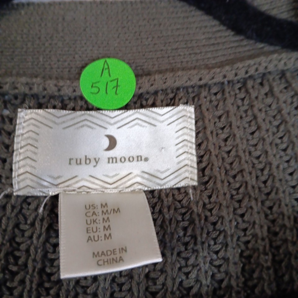 Ruby Moon Women's Lace-up Sweater Sz M Large Knit Olive Green | eBay