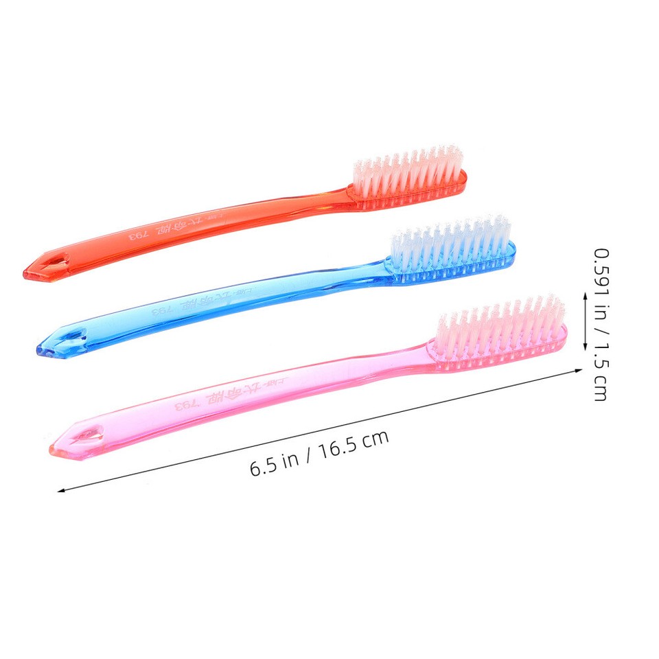 12 Pcs Wide Toothbrush Oral Extra Hard Super Bristle Child Manual Firm ...