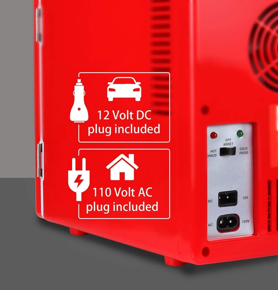 Coca-Cola 4L Portable Cooler/Warmer, Compact Personal-Travel-Fridge for ...
