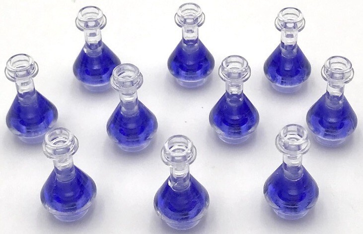Lego 10 New Minifigure Utensil Bottles Erlenmeyer Flasks w/ Purple ...