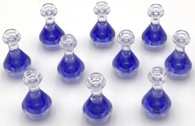Lego 10 New Minifigure Utensil Bottles Erlenmeyer Flasks w/ Purple ...