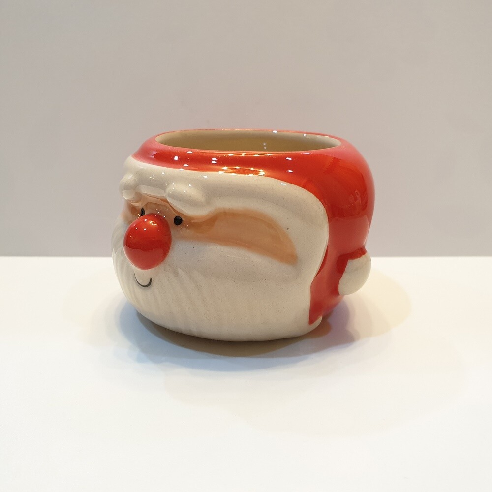 Santa Claus Figurine Vase Pot Ceramic Mini Plant Succulent Planter ...