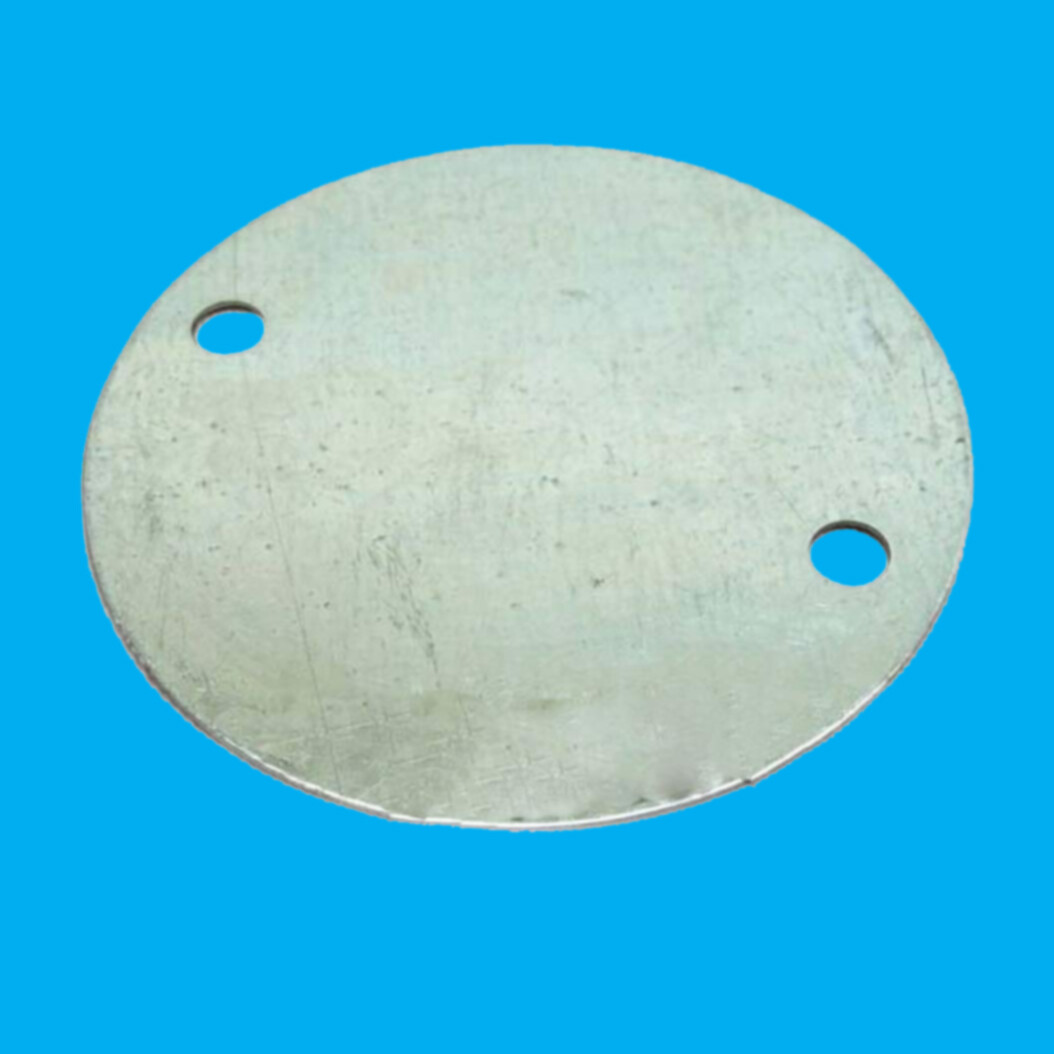 10x Galvanised Metal Circular Box Lids Electrical Conduit Cover Plate ...
