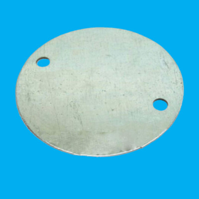 4x Galvanised Metal Circular Box Lids Electrical Conduit Cover Plate ...