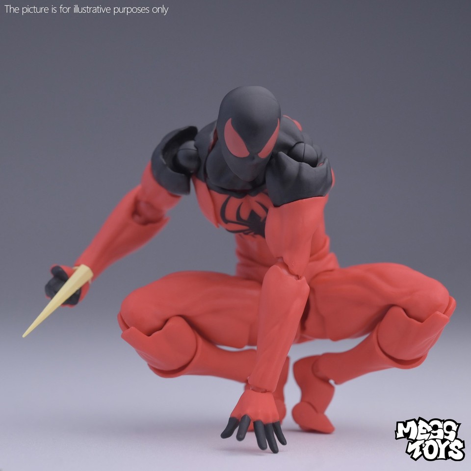 In Stock MESS TOYS 1/12 Scarlet Spider Kaine Parker Red Action Figure ...