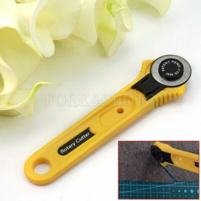 28mm Roll Cutter Leather Cloth Cut HOT Round Wheel Blade Tailor Rotary ...