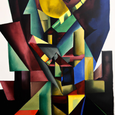 Colorful Abstract Geometric Design Group Shapes Painting Poster Art ...