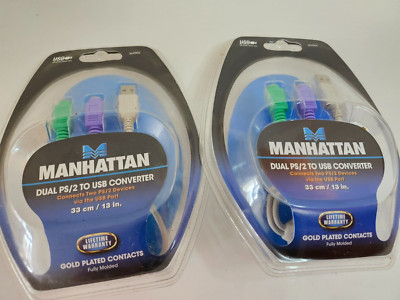 Manhattan USB to PS/2 Converter (364966) - NEW SEALED / LOT of 2 | eBay