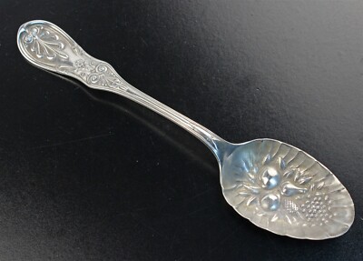 Antique Tiffany Sterling SARATOGA Berry Spoon Embossed Fruit Bowl | eBay