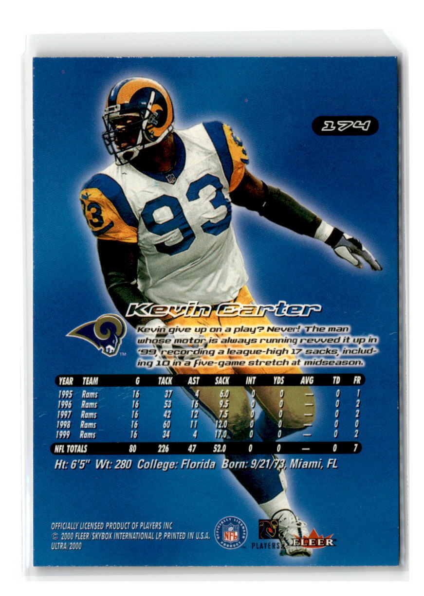 2000-Ultra -#174-Kevin Carter -St. Louis Rams | eBay