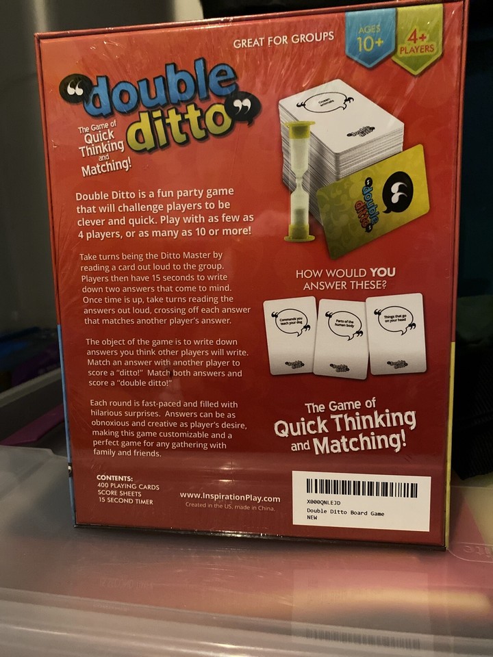 Inspiration Play Double Ditto Family Party Board Game NEW | eBay