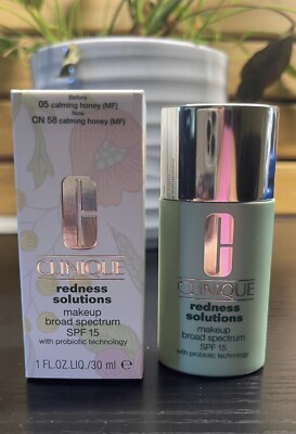 Clinique Redness Solutions SPF 15 Calming Makeup for Women, Honey, 1 ...