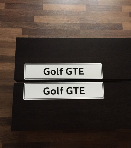 2 GENUINE OEM VW GOLF GTE GTI GTD R 7 VII WHITE DEALER SHOWROOM SHOW ...