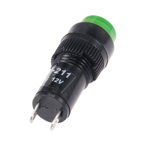 10pcs Indicator Lights NXD-211 DC 12V Green Neon Flush Panel Mount 2/5 ...