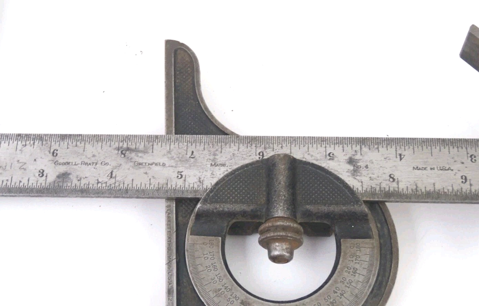 "Starrett No. 12" Combo Square "Goodell Pratt Co." No. 4 12" Metal ...