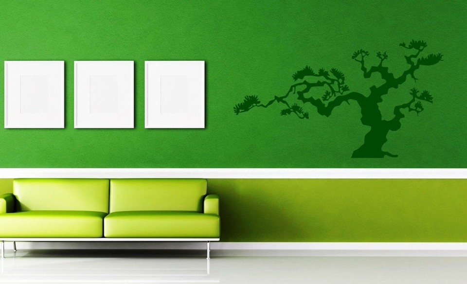 Japanese Bonsai Tree Nature Decor Japan Island Wall Sticker Vinyl Decal ...