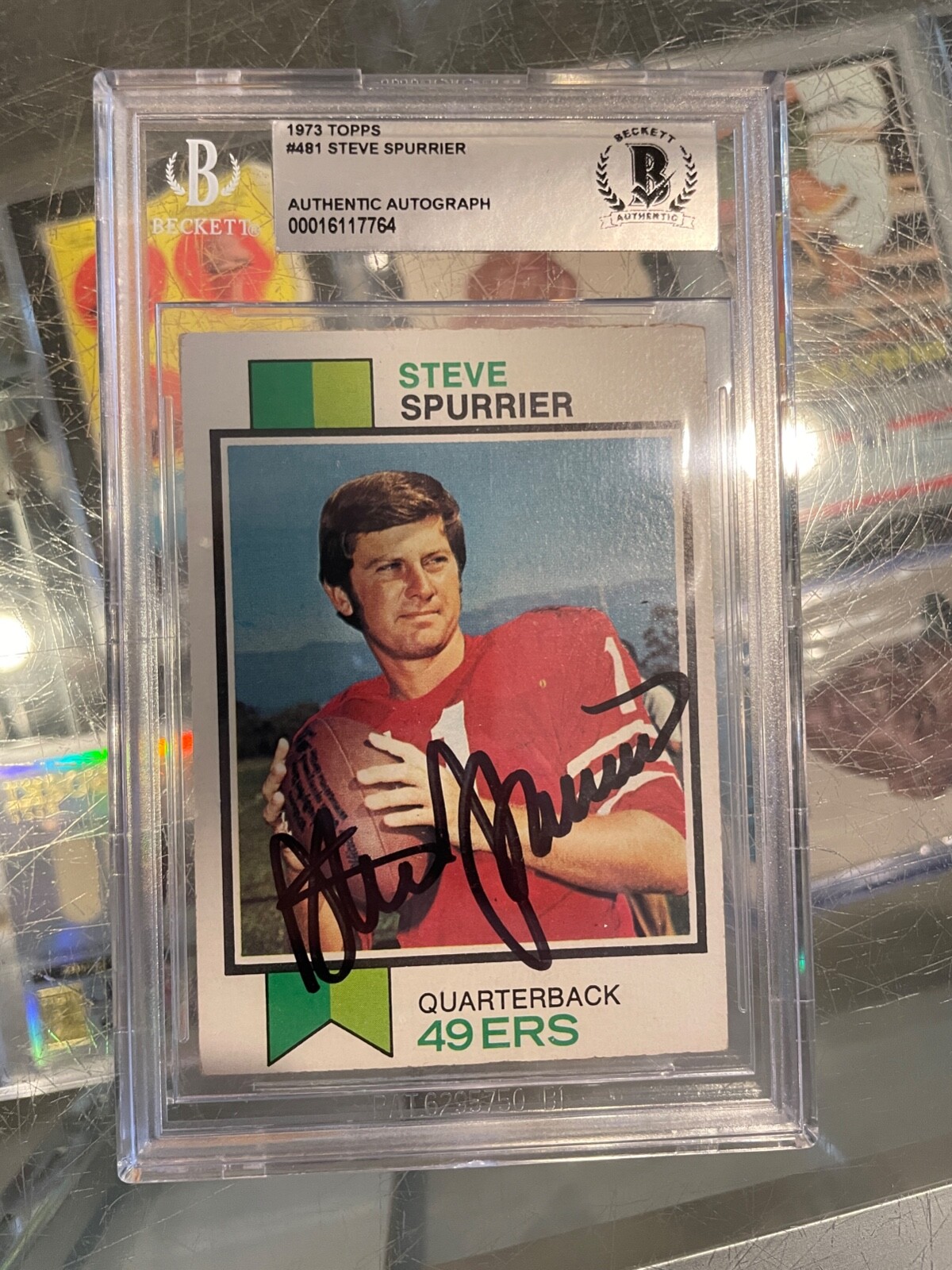1973 TOPPS #481 STEVE SPURRIER SAN FRANCISCO 49ERS SIGNED FOOTBALL CARD ...